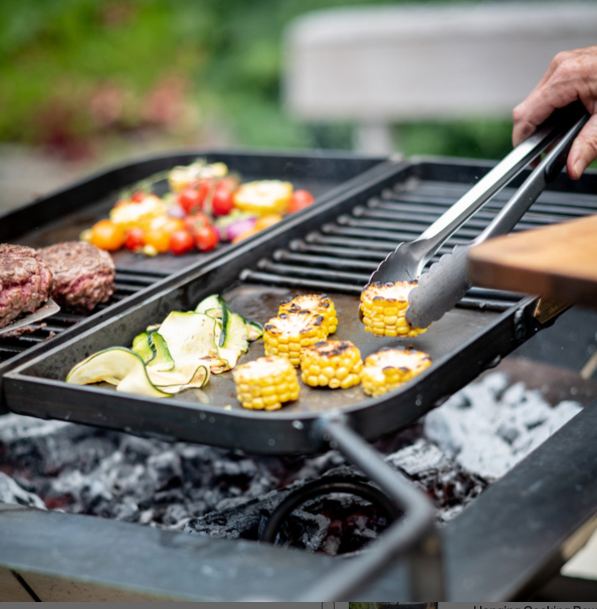Box Tower with Log Store and Two Swing Arm BBQ Racks — Prime Cook Out
