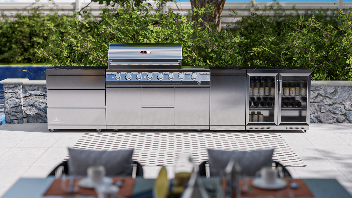 Whistler Cirencester 6 burner 4 Piece Outdoor Kitchen + Fridge + Tripl — Primecookout Ltd