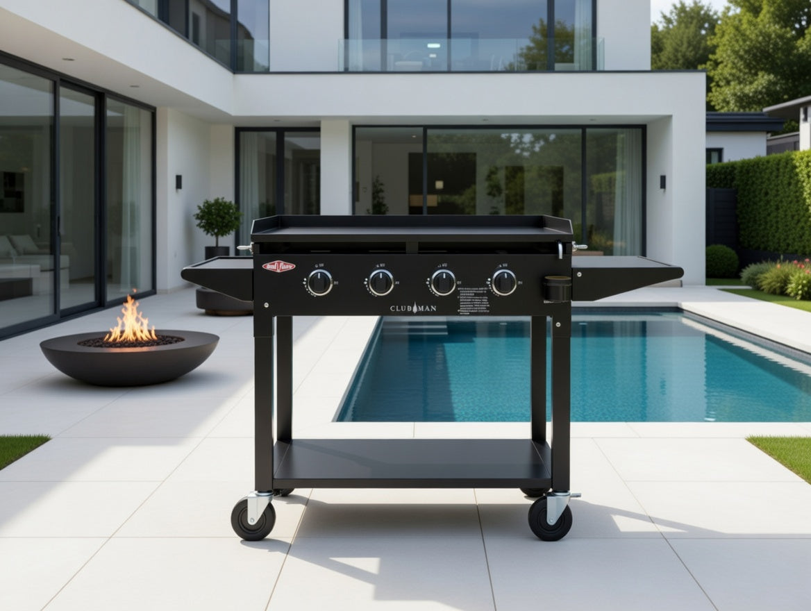 Beefeater Clubman Catering Hot Plate Barbecue 4 Burner Gas BBQ ...