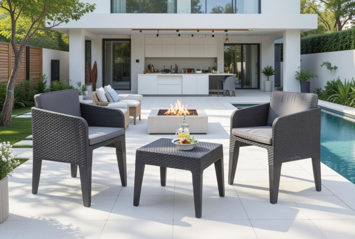 Columbia Balcony Set Graphite Grey — Primecookout Ltd