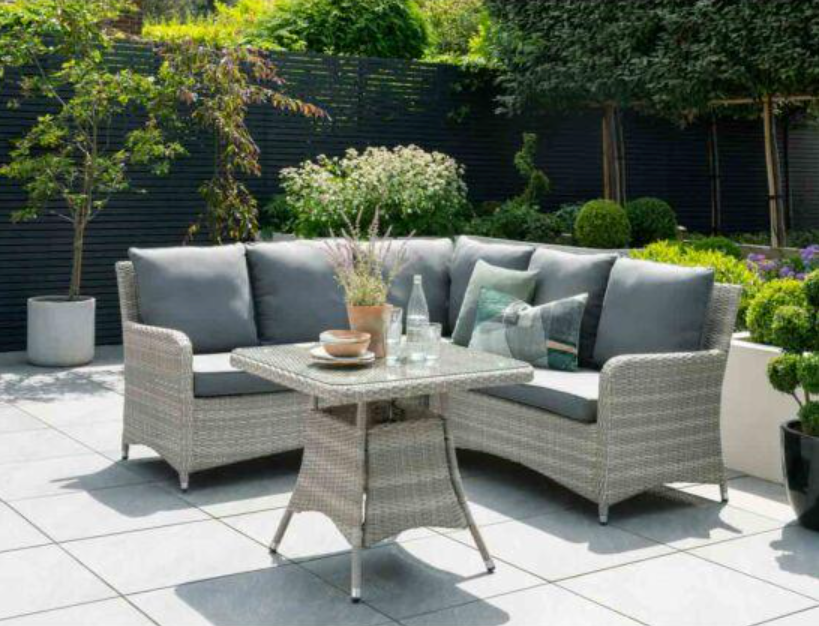 Weybourne Outdoor Mini Corner Lounge Set - Grey — Primecookout Ltd